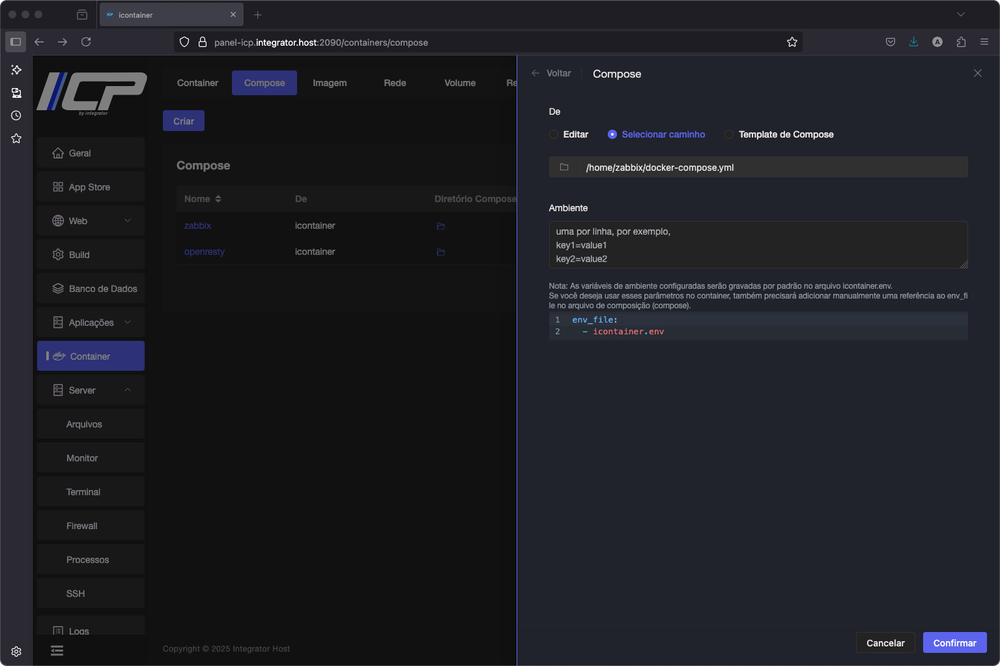 Como instalar o Zabbix com Docker Compose